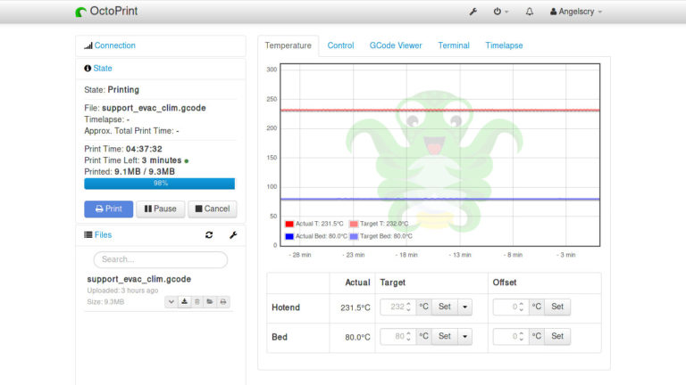 OctoPrint, Raspberry Pi et time-lapse – Gwenaël